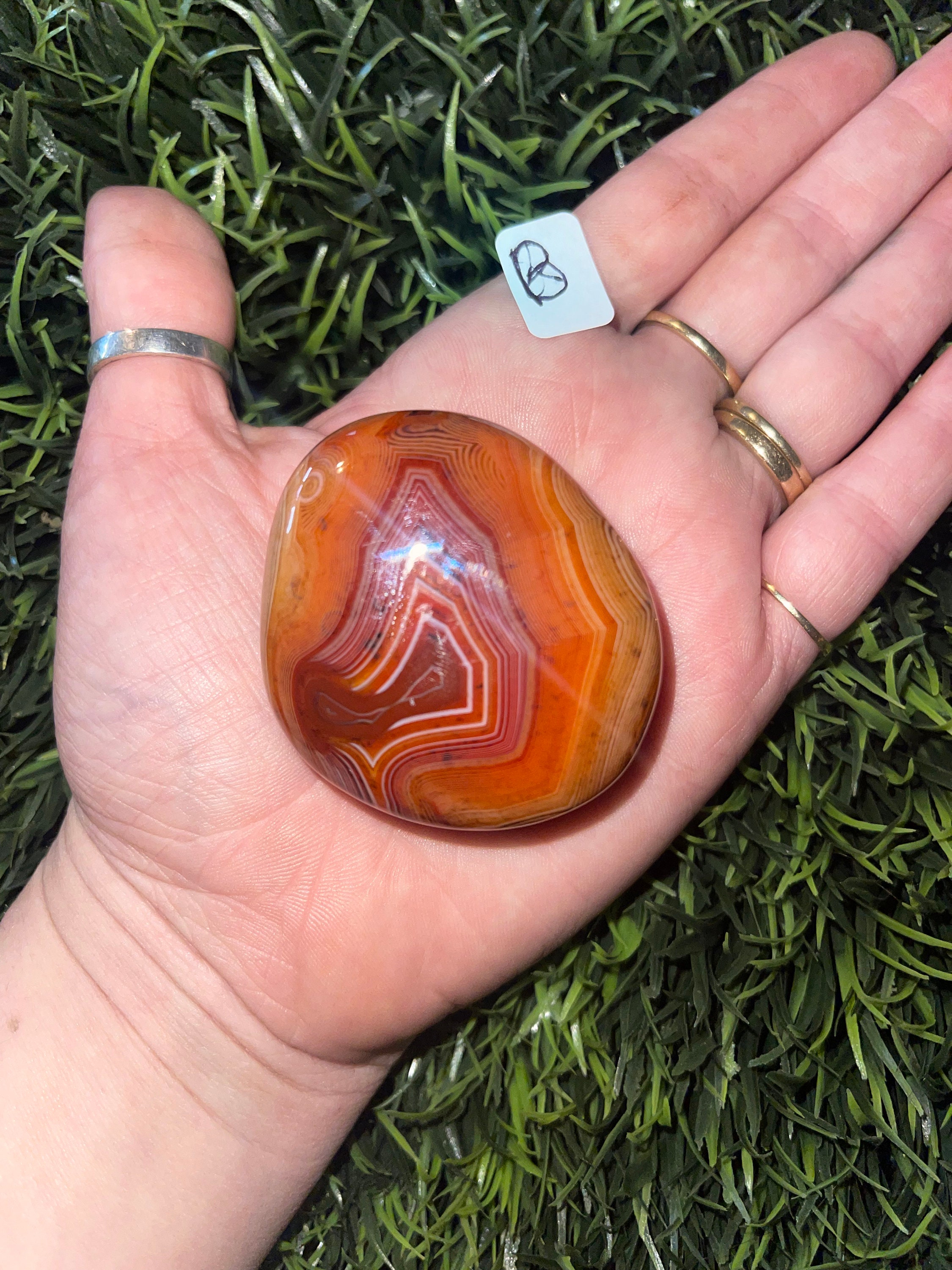 Sardonyx Agate / Silk Agate Palm Stones - Etsy