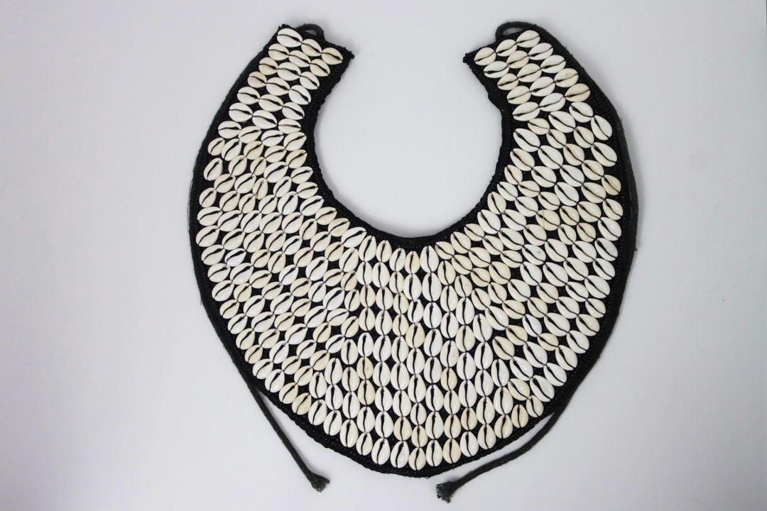 Giant Black Cowrie Neck Piece Shells, Necklace, Jewelry, Craft, Gifts ...