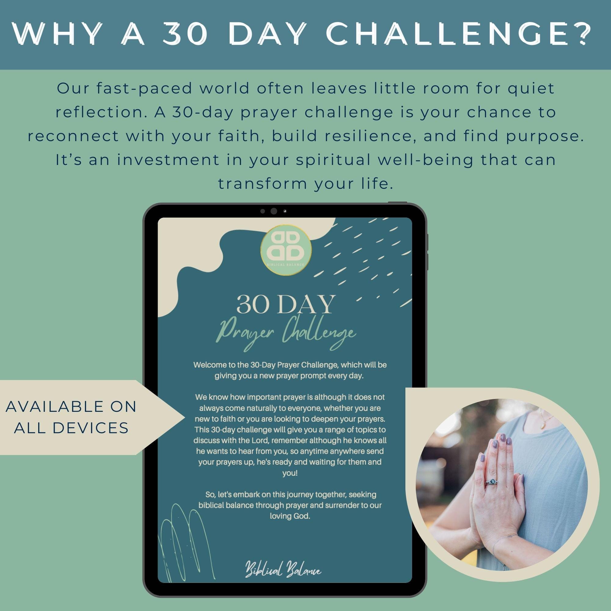 30 Day Prayer Challenge, Prayer Challenge, Prayer Journal Prompts, 30 ...