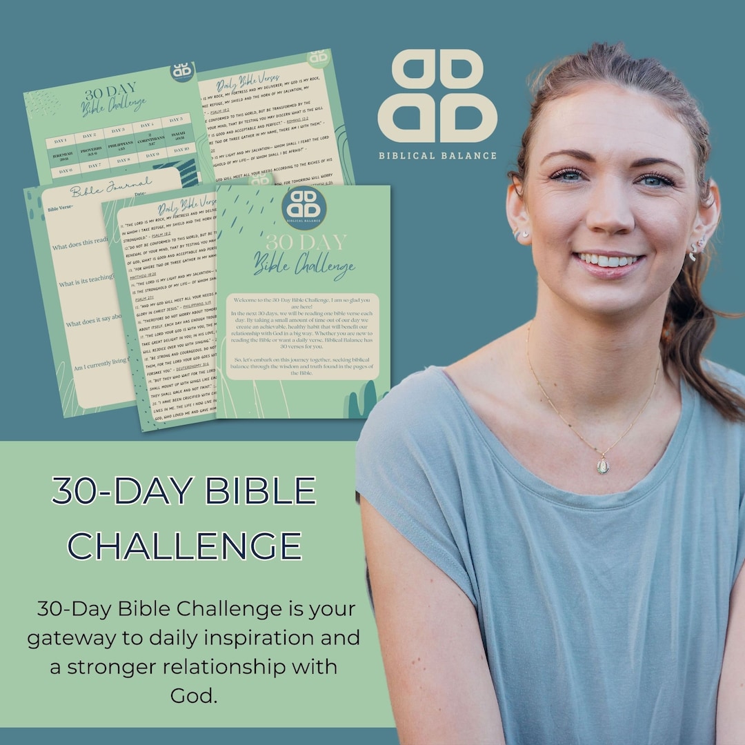 30 Day Bible Challenge, Bible Study Challenge, Biblical Journal Prompts ...