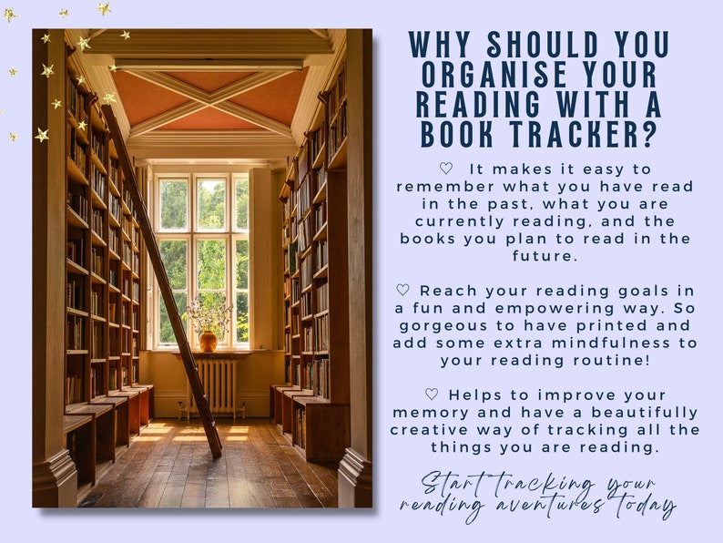 Bookshelf Reading Tracker Printable, Downloadable Reading Book Tracker ...