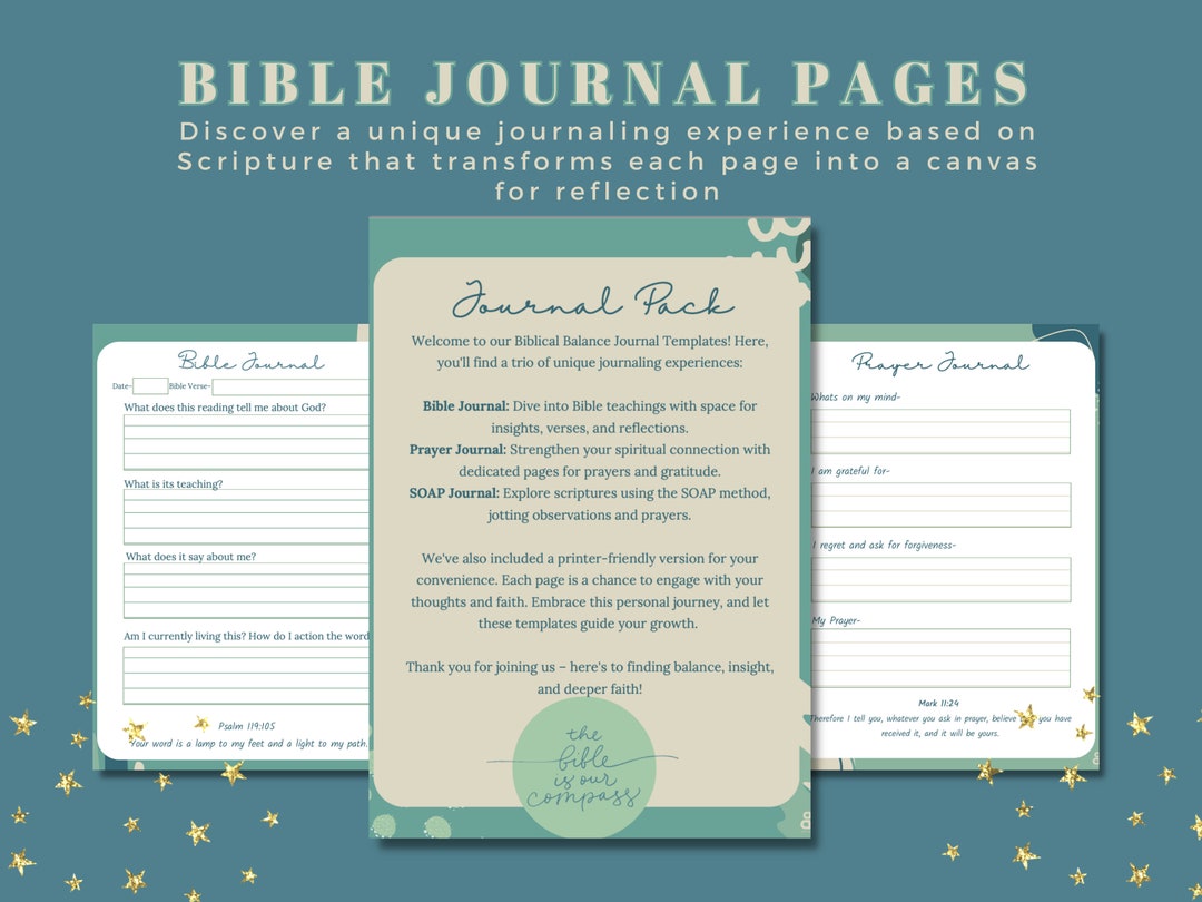 Christian Journal Prompts Bible Study Journal Pages PDF - Etsy