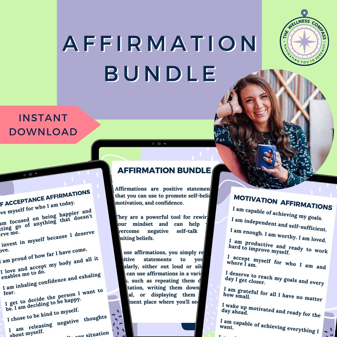 Printable Affirmation Poster Bundle, Self-love Cards (PDF) - Etsy
