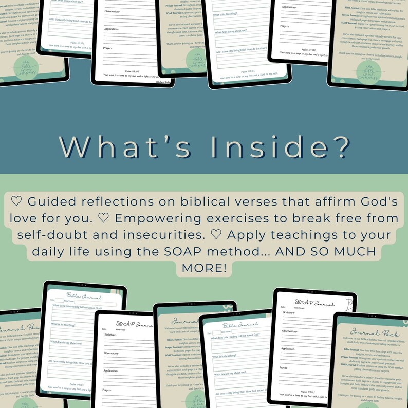 Christian Journal Prompts, Bible Study, Prayer, SOAP (PDF Download) - Etsy