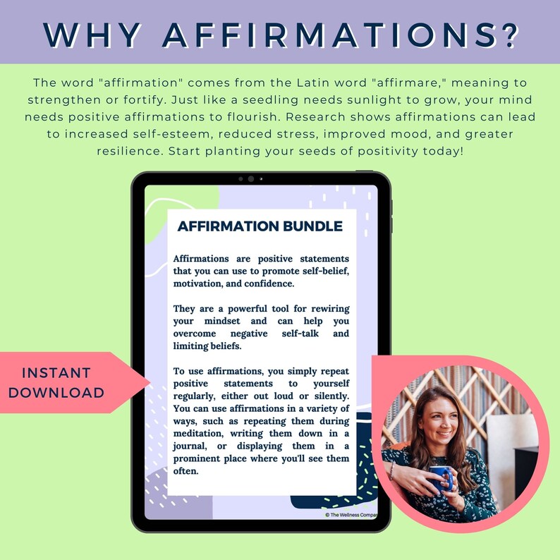Printable Affirmation Poster Bundle, Self-love Cards (PDF) - Etsy