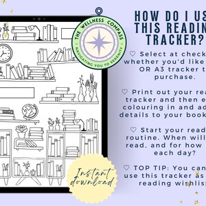 Bookshelf Reading Tracker Printable, Downloadable Reading Book Tracker ...