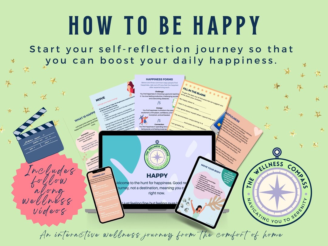 How to Be Happy E-book, Happiness Workbook, Happiness Journal, How to ...