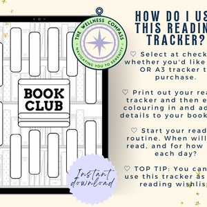 Book Club Reading Tracker, Editable PDF Reading Book Tracker, Printable ...