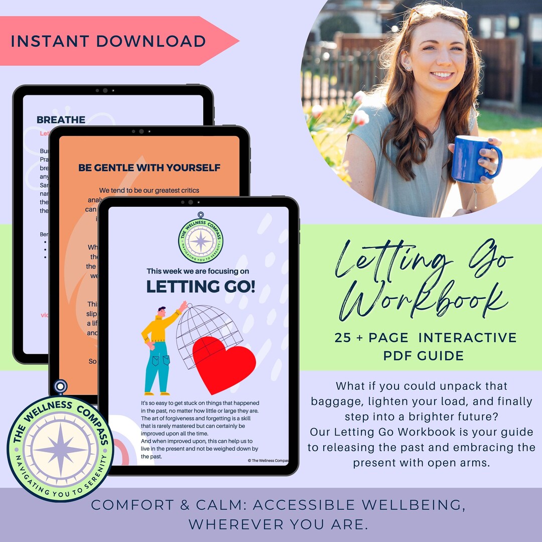 Letting Go Workbook, How to Release Heavy Emotions, How to Let Go Guide ...