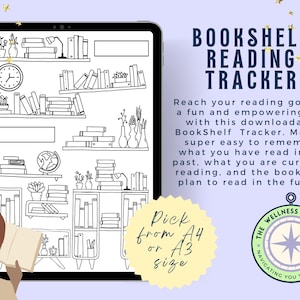 Bookshelf Reading Tracker Printable, Downloadable Reading Book Tracker ...