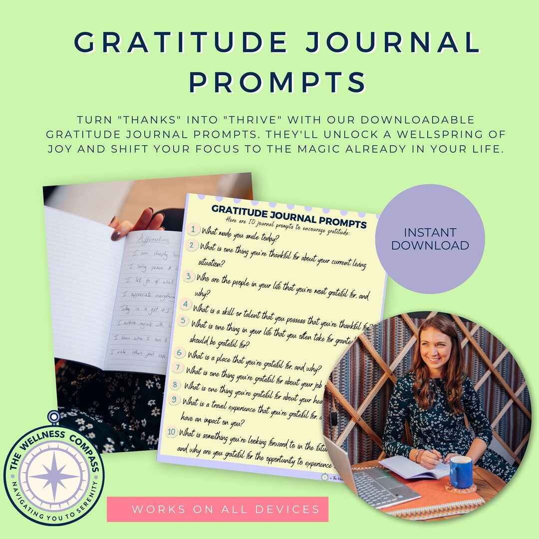 Gratitude Journal Prompts, Journal Prompt Workbook, How to Find ...