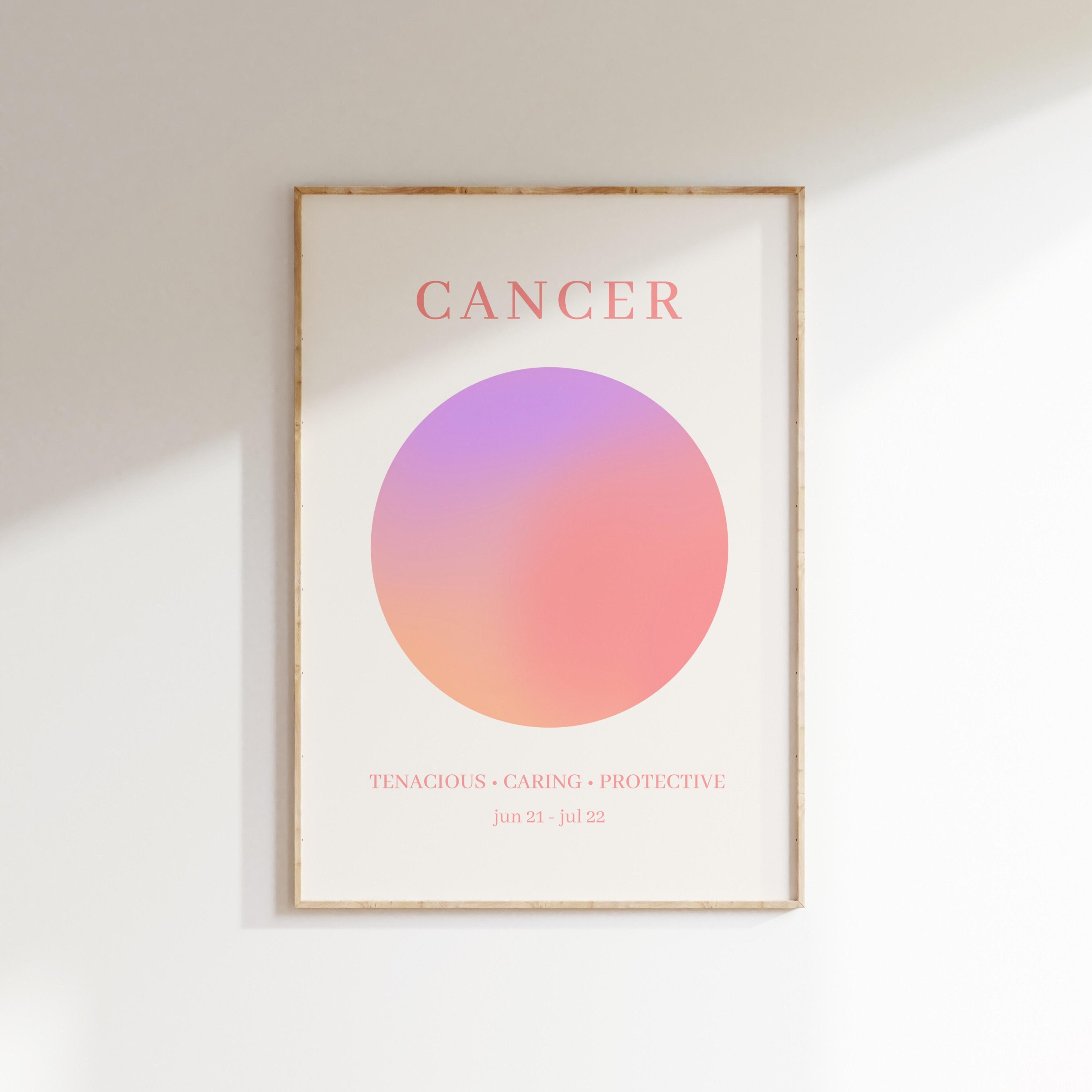 CANCER: Spiritual Wall Art Star Sign Art Zodiac Printable - Etsy