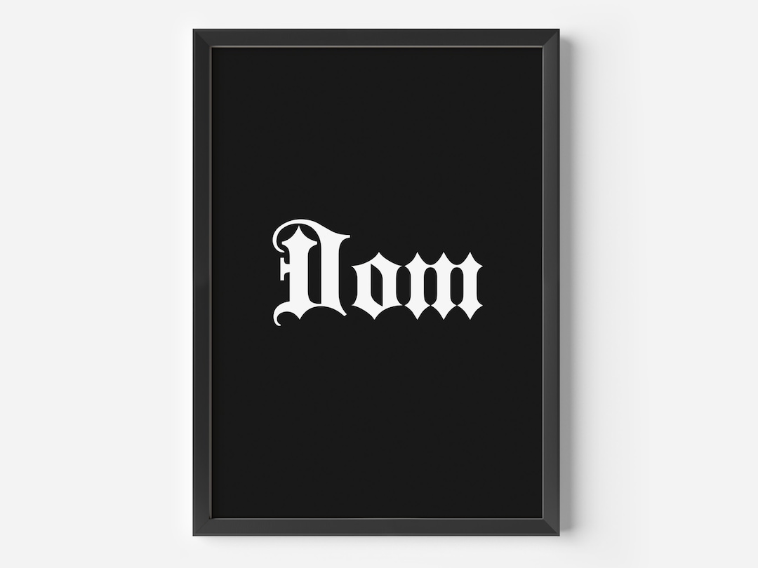 Dom Minimalist Bdsm Decor Wall Art Printable Etsy