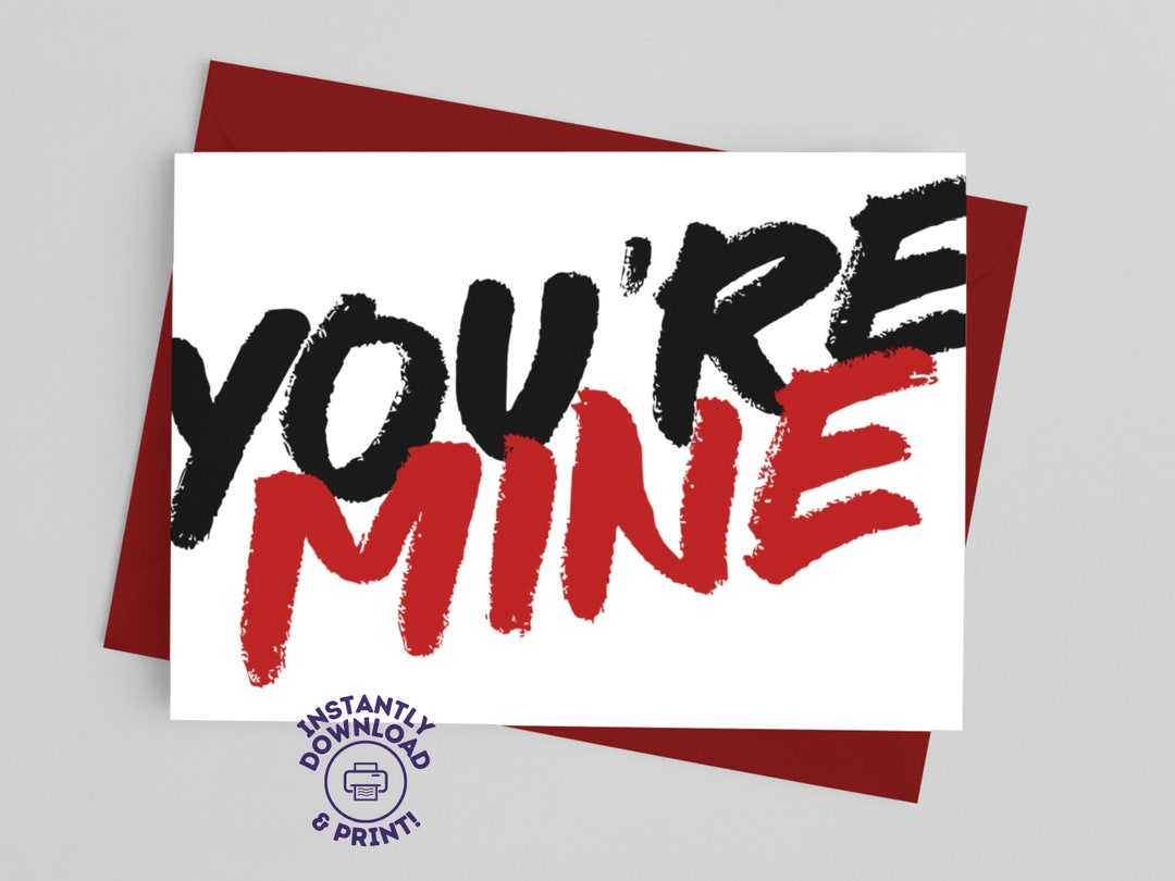 Printable Dom Card for Sub "you're Mine" - Downloadable BDSM Card - Etsy