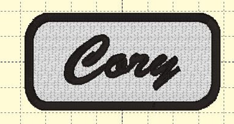 Mechanic Type Badge With Cory - Digitised Embroidery File - Comes in ...