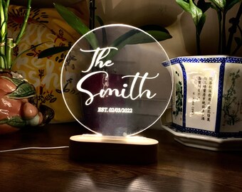 Acrylic Name Night Light - Etsy