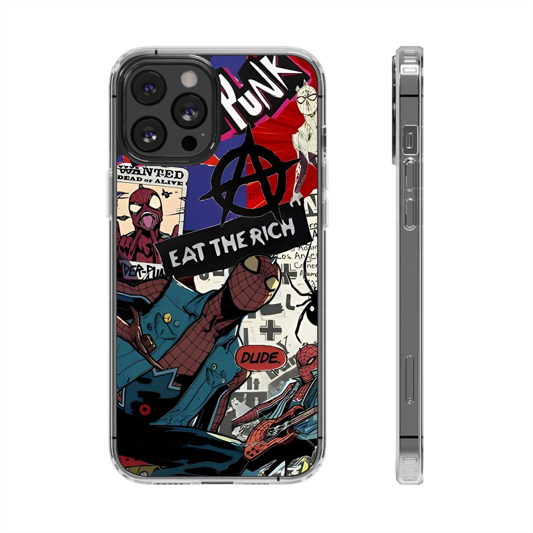 Clear Spider Punk Eat the Rich Phone Case Gift iPhone 11 iPhone 12 ...