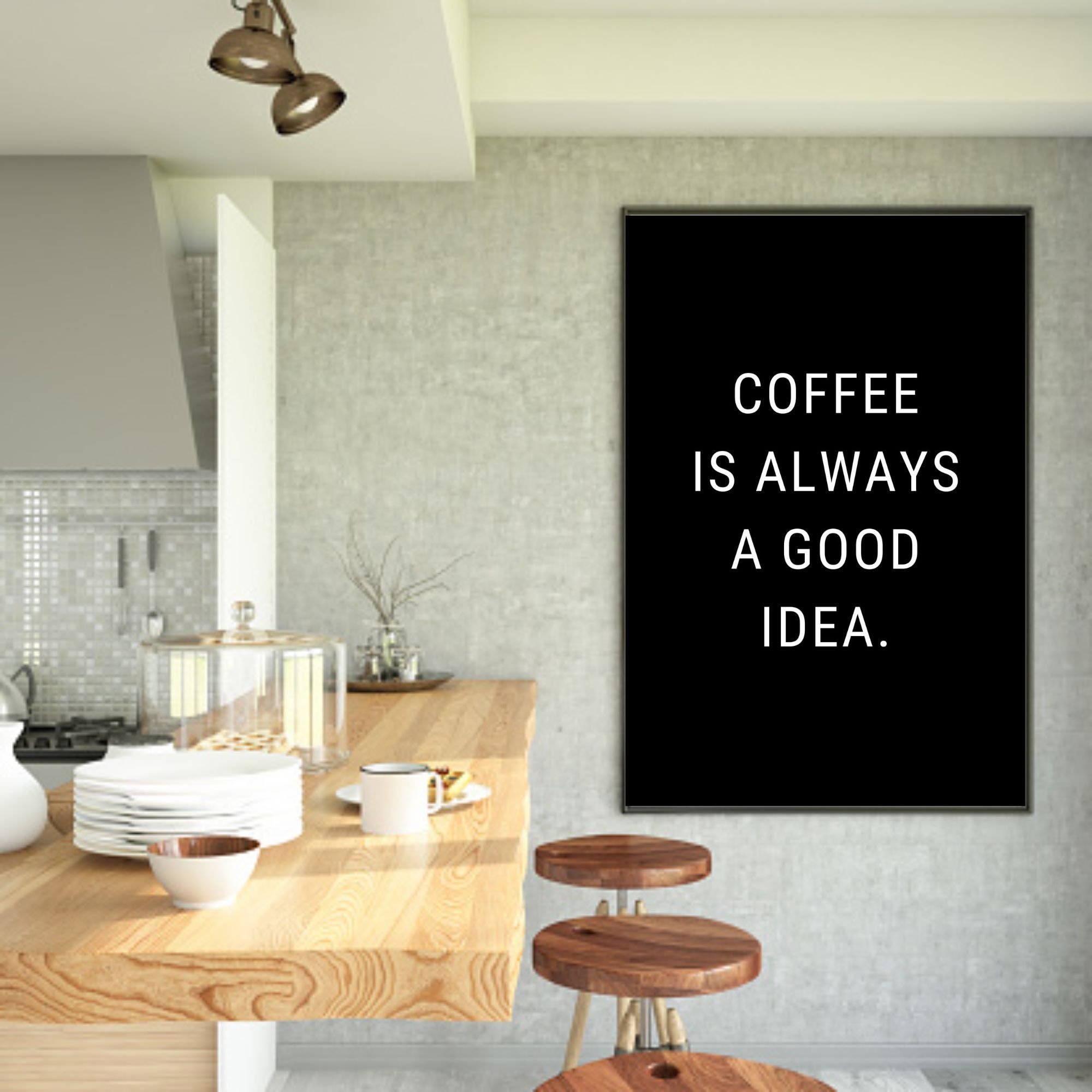 Coffee Wall Art, Quote Wall Art, Printable Wall Art Quote, Coffee Bar ...