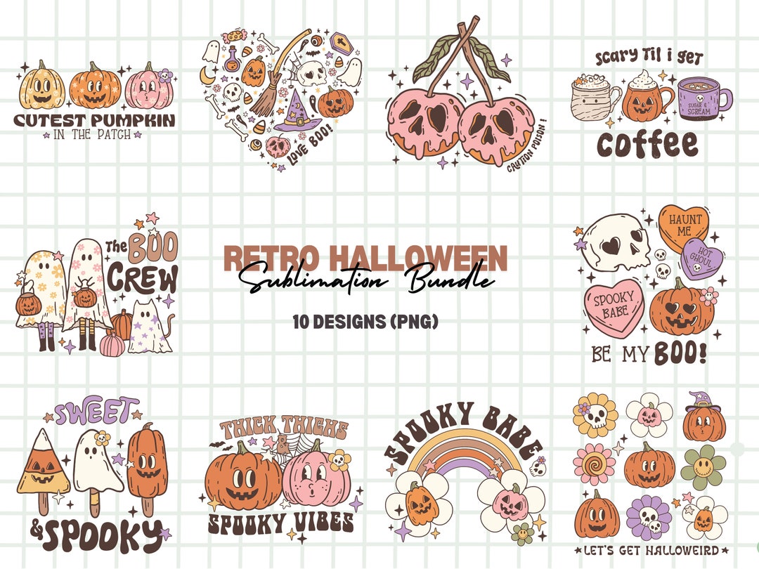 Retro Halloween PNG Vintage Halloween, Fall, Thanksgiving, and Spooky ...