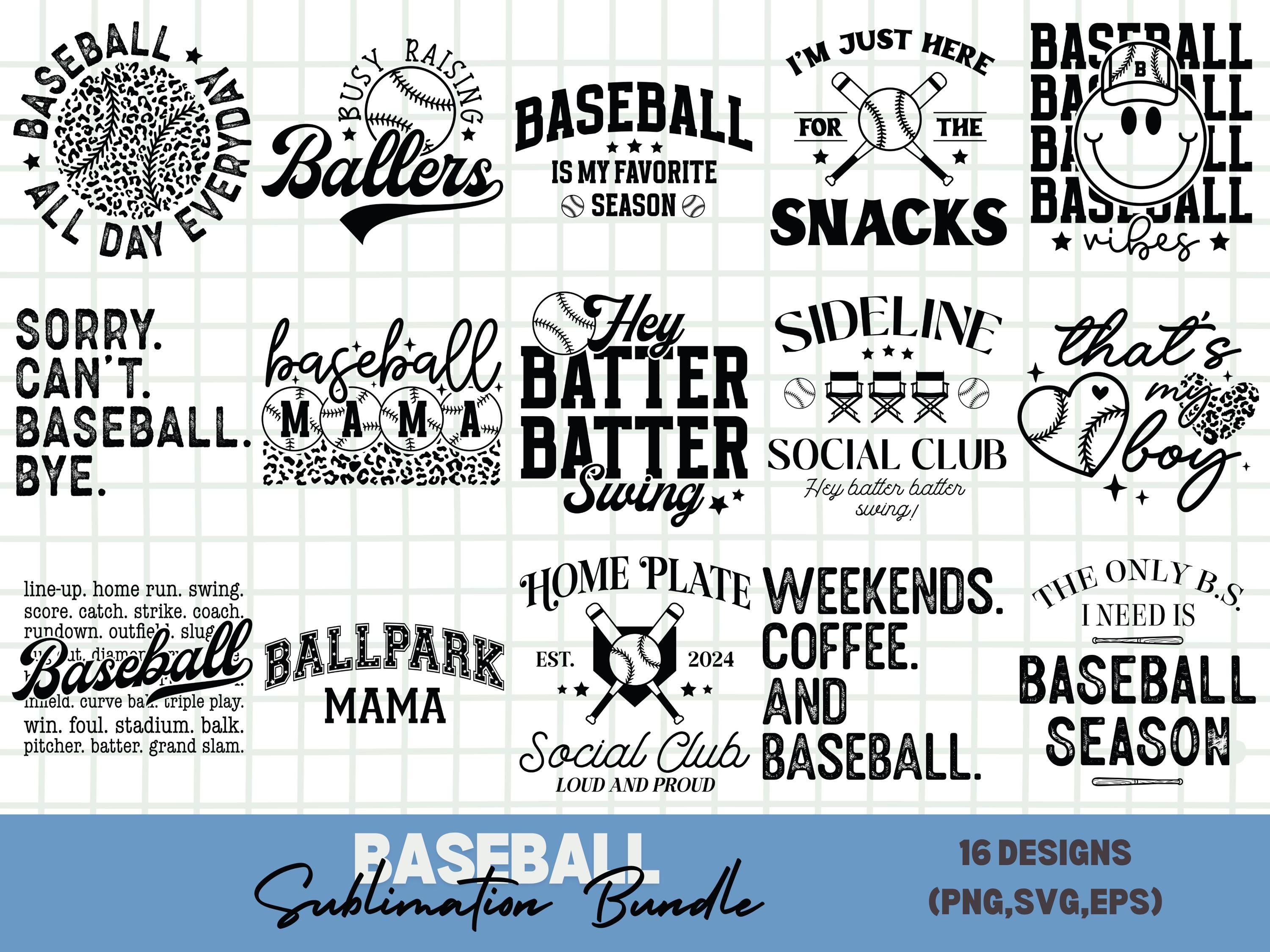 Baseball SVG PNG Bundle, Baseball Quotes Svg, Baseball Font Svg ...