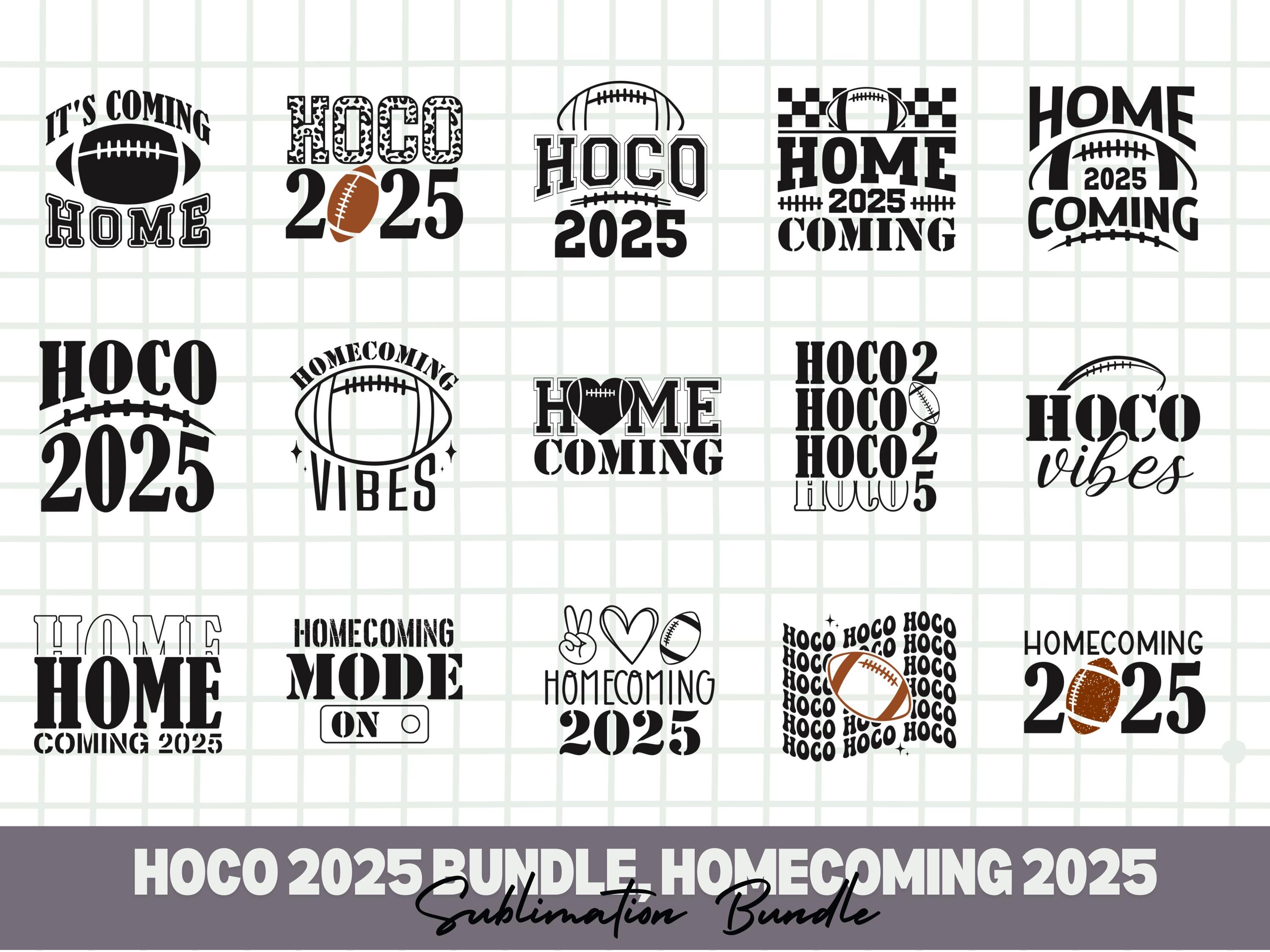 Hoco 2025 Bundle SVG, Homecoming 2025, Hoco Reunion 2025 Svg, Hoco High ...