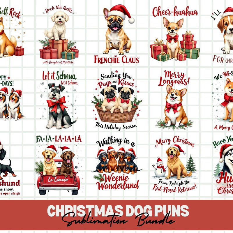 Dog Christmas Puns - Etsy