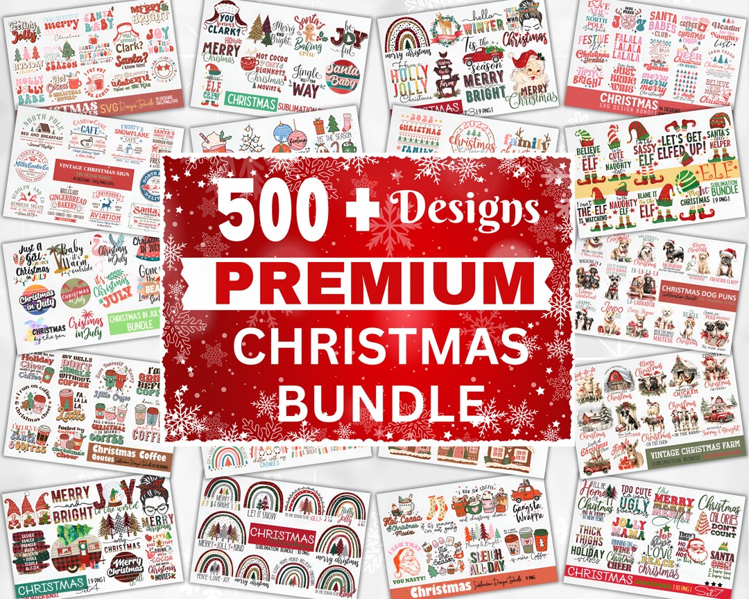CHRISTMAS BIG BUNDLE, 500 Designs, Heather Roberts Art Bundle ...
