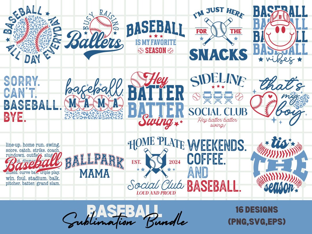 Baseball SVG PNG Bundle, Baseball Quotes Svg, Baseball Font Svg ...