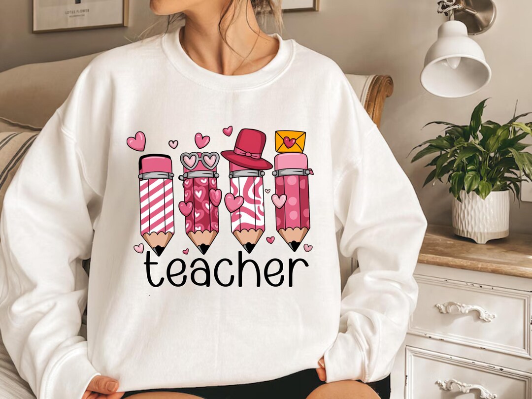 Teacher Valentine Png, Teacher Heart PNG, Teacher Valentine Png, Retro ...
