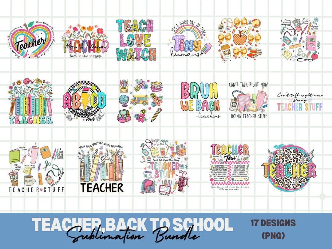 Teacher PNG Bundle, Back to School Png,retro Teacher Png,back to School ...