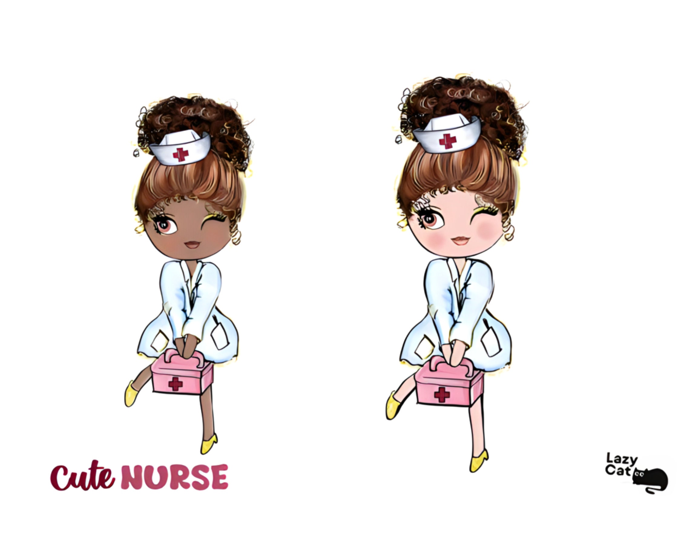 Cute Nurse and Doctor Clipart Bundle Medical Clipart Digital - Etsy