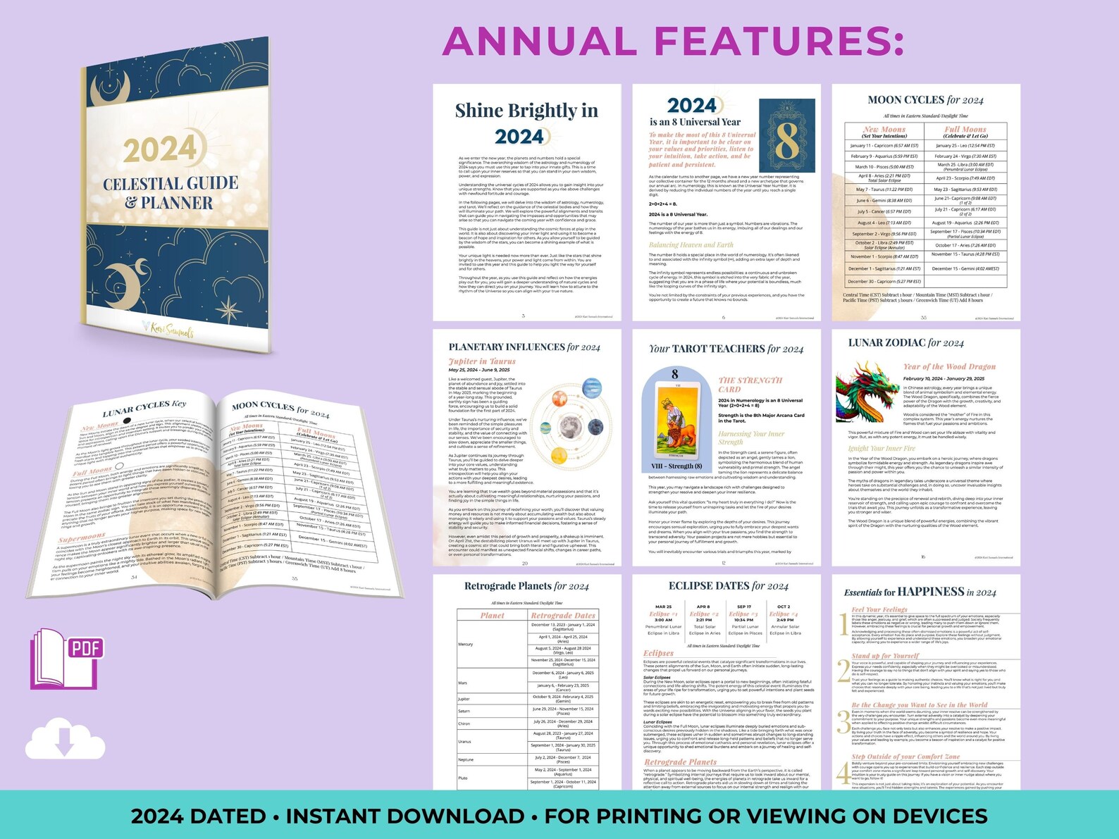 2024 Astrology Guide & Planner 2024 Astro Guide 2024 Moon Planner 2024 ...