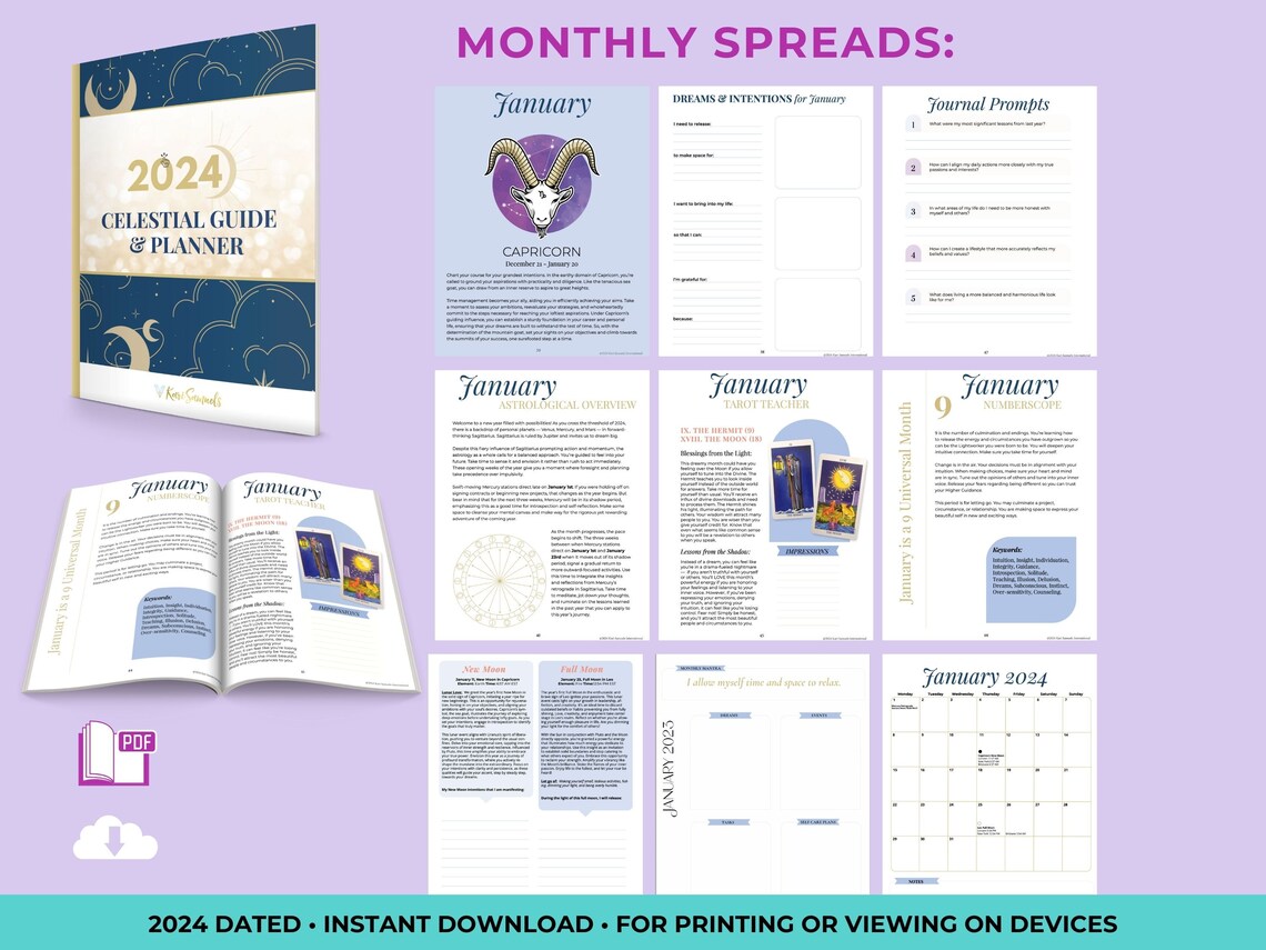 2024 Astrology Guide & Planner 2024 Astro Guide 2024 Moon Planner 2024 ...
