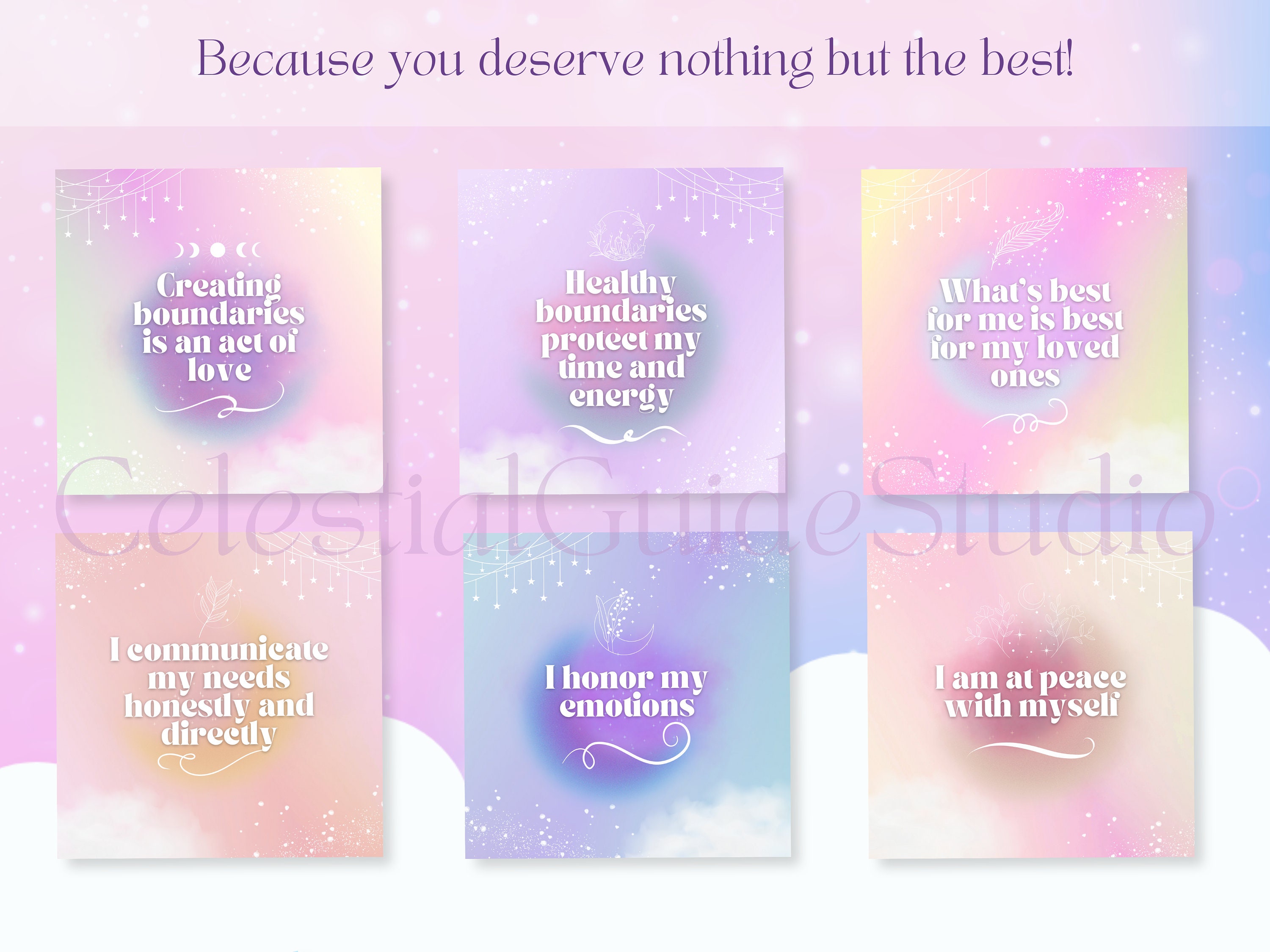 Printable Affirmation Cards | Self-care, Healthy Boundaries (PDF) - Etsy