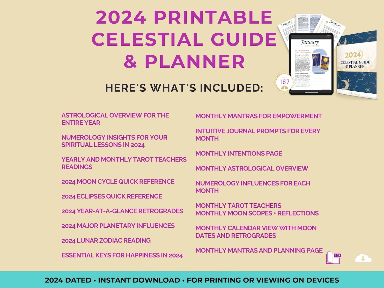 2024 Astrology Guide & Planner 2024 Astro Guide 2024 Moon Planner 2024 ...