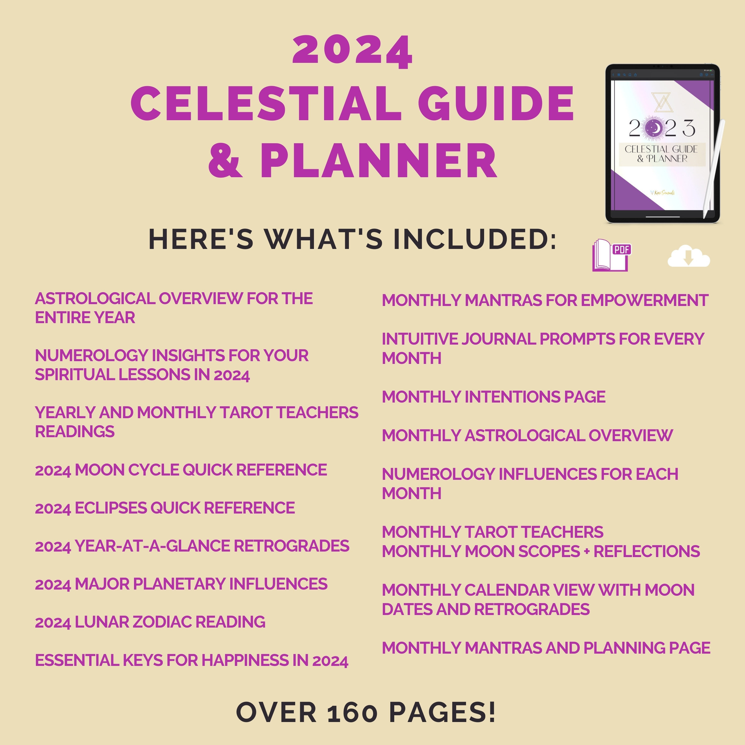 2024 Astrology Guide & Planner 2024 Astro Guide 2024 Moon Planner 2024 ...