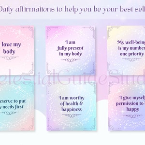 Printable Affirmation Cards for Healthy Boundaries & Self-care | Vision ...