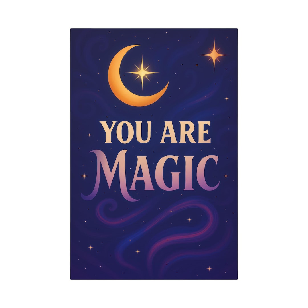 You Are Magic - Moon & Star Affirmation Wall Art - Etsy