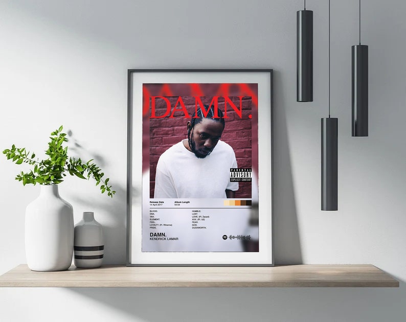 DIGITAL DOWNLOAD Kendrick Lamar DAMN. Album Poster Minimalistic - Etsy