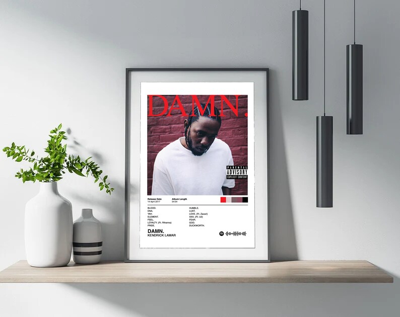 DIGITAL DOWNLOAD Kendrick Lamar DAMN. Album Poster Minimalistic - Etsy