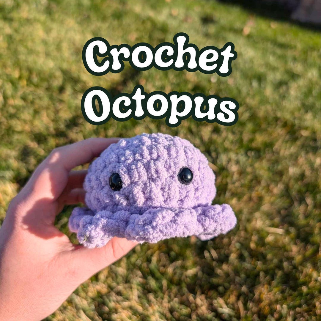 Crochet Lavender Octopus: Squishy Amigurumi Plushie - Etsy