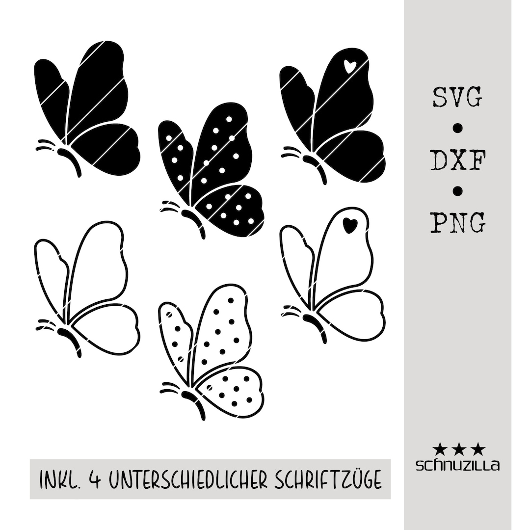 Plotterdatei Schmetterling als SVG, DXF, PNG - Etsy.de
