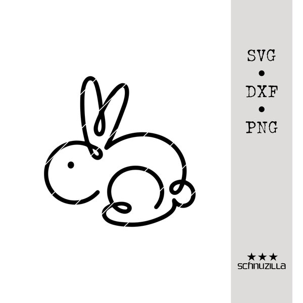 Rabbit Line Art - Etsy