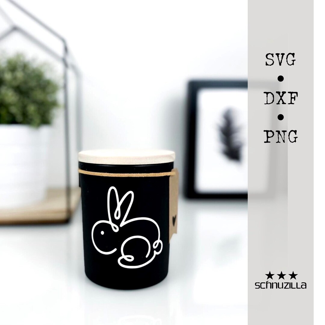 Plotterdatei Line Art Hase SVG DXF PNG - Etsy.de