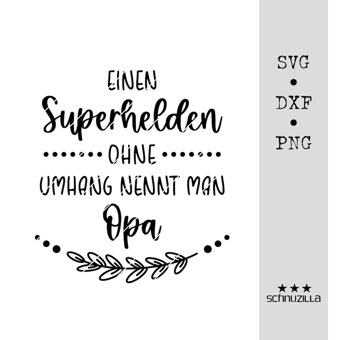 Plotterdatei Superheld Opa in SVG PNG DXF - Etsy.de