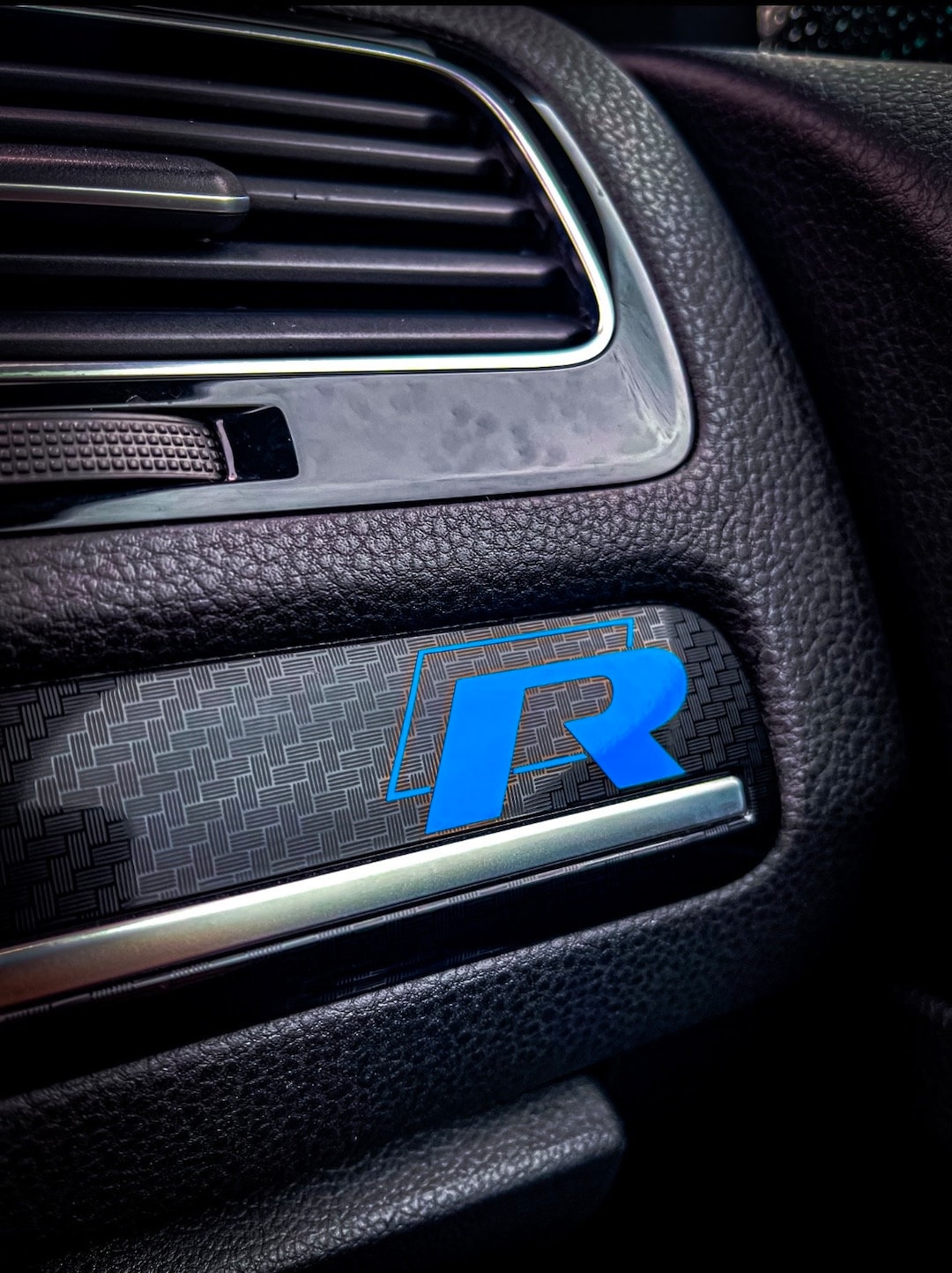2 X R Lettering Dashboard Sticker Logo VW GTI Decal Tuning Car ...