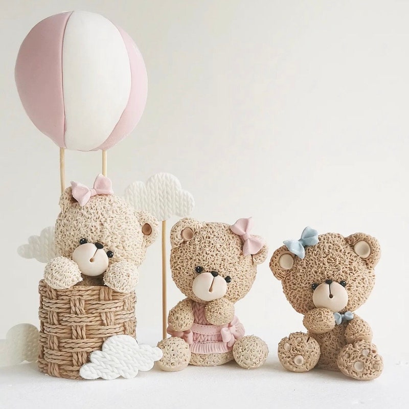 Balloon and Teddy Fondant - Etsy