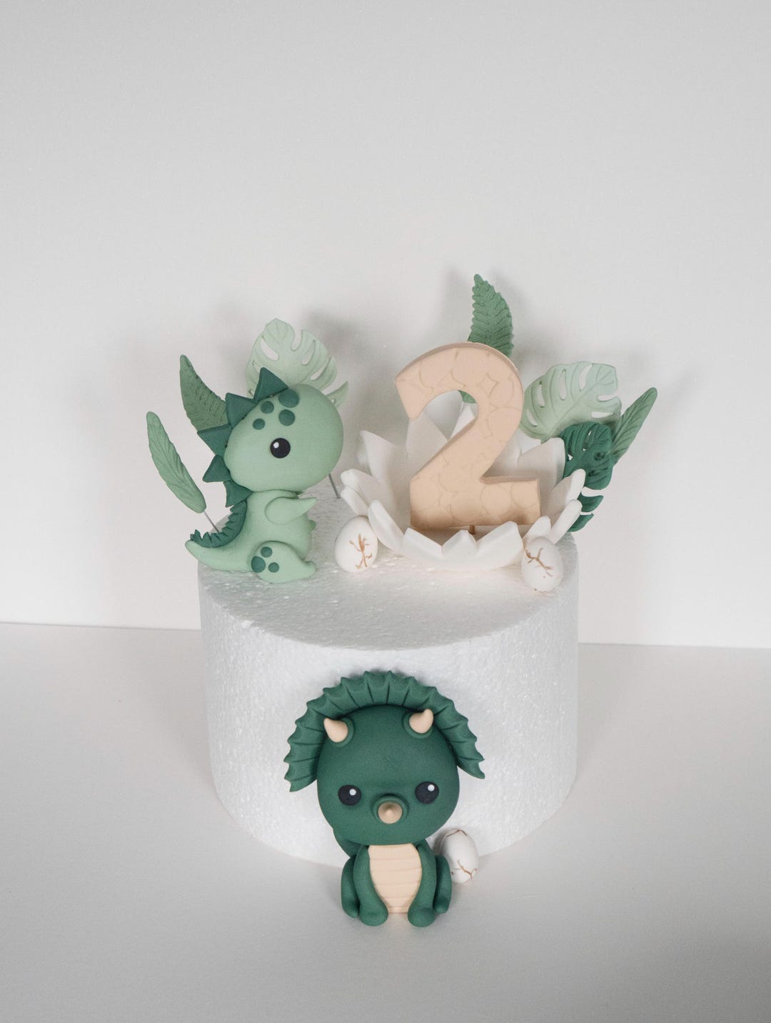 Fondant Dinosaur Cake Topper, Made of Fondant, Dinosaur Birthday Party ...