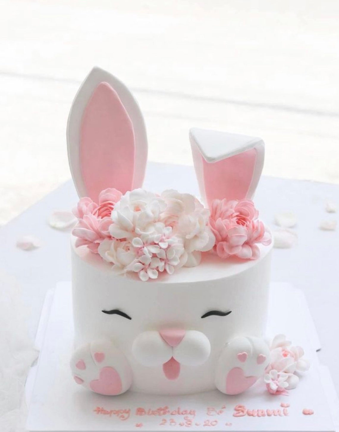 Fondant Bunny Ears Nose Paws Cake Toppereaster Cake Topper - Etsy