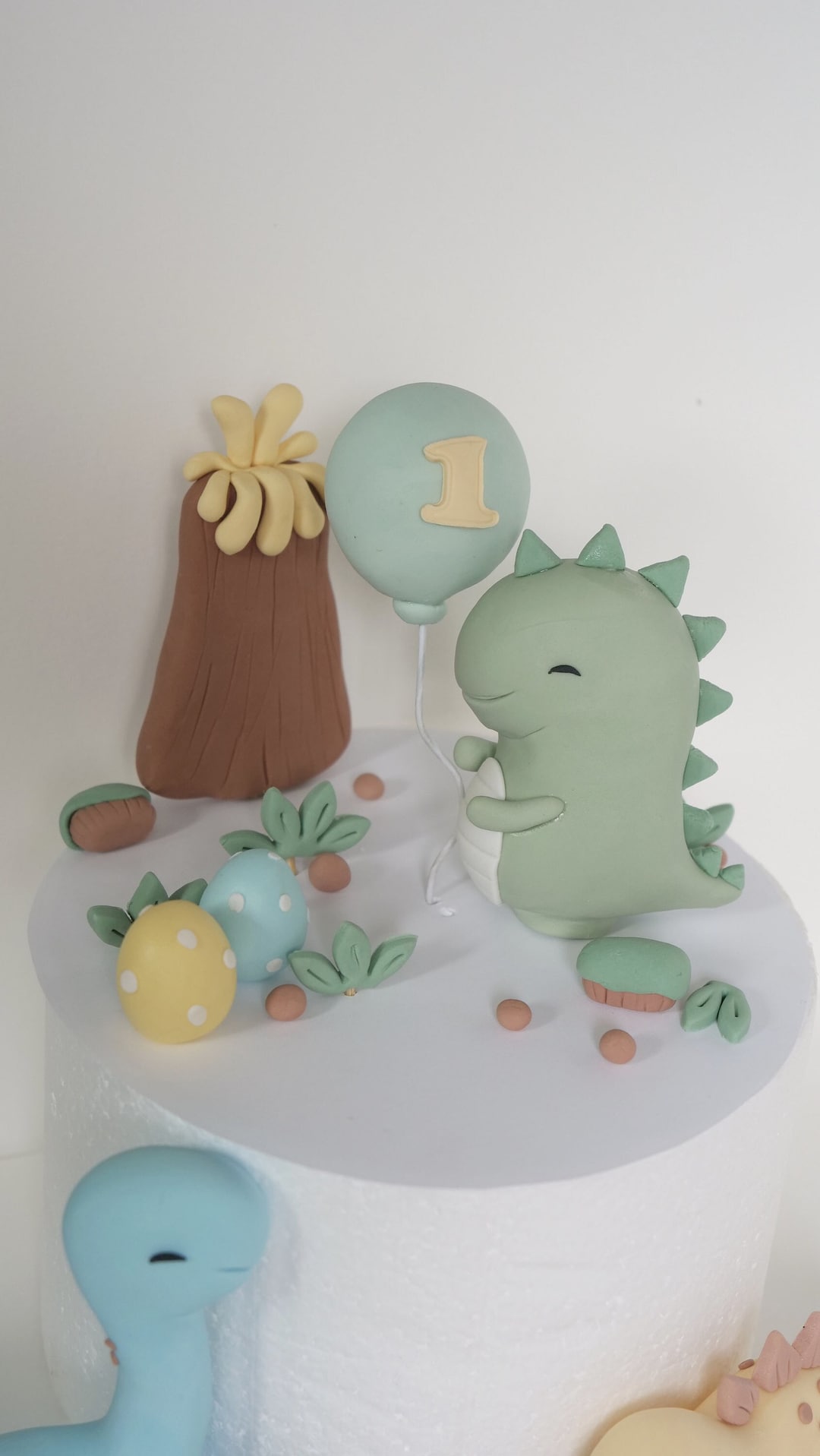 Fondant Dinosaurs Cake Toppers Set, Custom Dino Cake Topper, Dinosaur ...